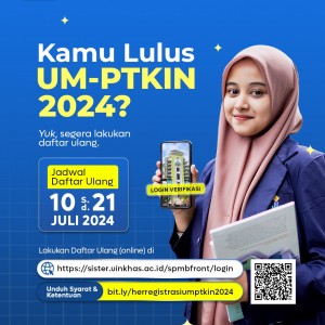 PENGUMUMAN TENTANG KETENTUAN DAN PERSYARATAN DAFTAR ULANG DAN VERIFIKASI JALUR UM-PTKIN TAHUN ...